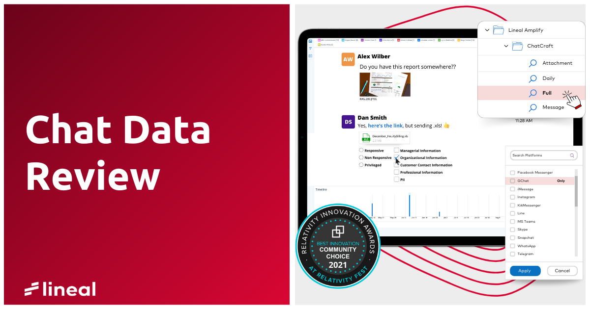 Chat Data Review in Relativity | Lineal ChatCraft